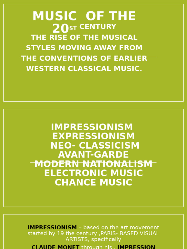 Music of The 20st Century | PDF | Impressionism | Classical Music