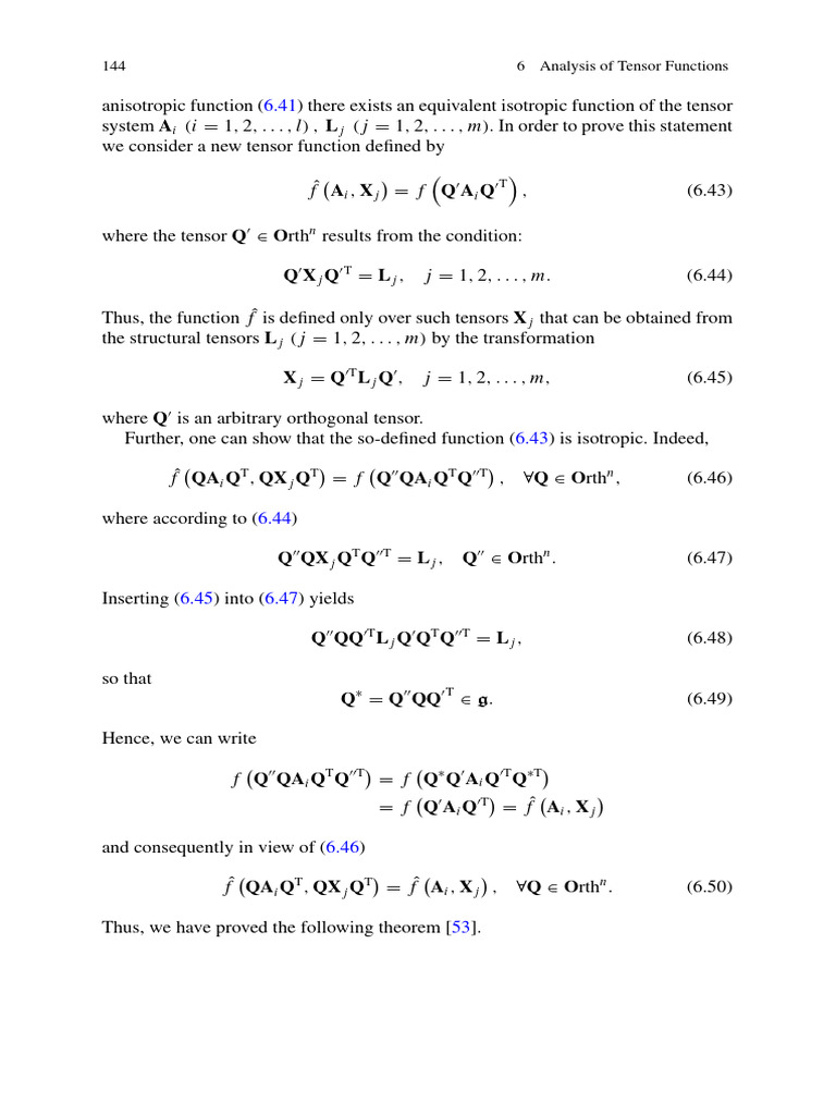 I L J M: 144 6 Analysis of Tensor Functions | PDF | Tensor | Function (Mathematics)