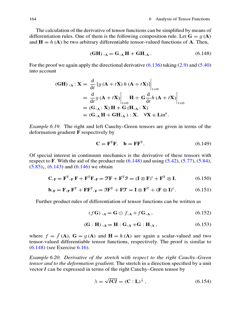 G A H A A GH G H GH: 164 6 Analysis of Tensor Functions | PDF | Differential Geometry | Physics