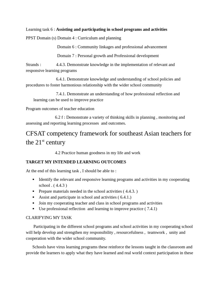 Learning-Task 6 Internship | PDF | Learning | Teachers