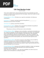 Class Election Script | PDF