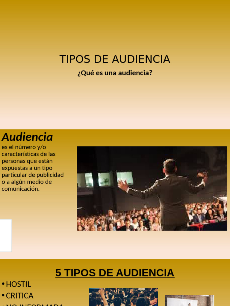 Powerpoint Tipos de Audiencia | PDF