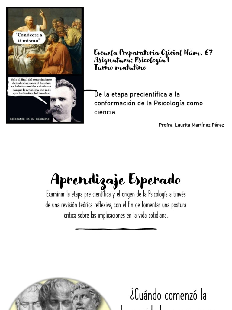 ETAPA PRE CIENTIFICA_PSICOLOGIA | PDF | Sicología | Mente