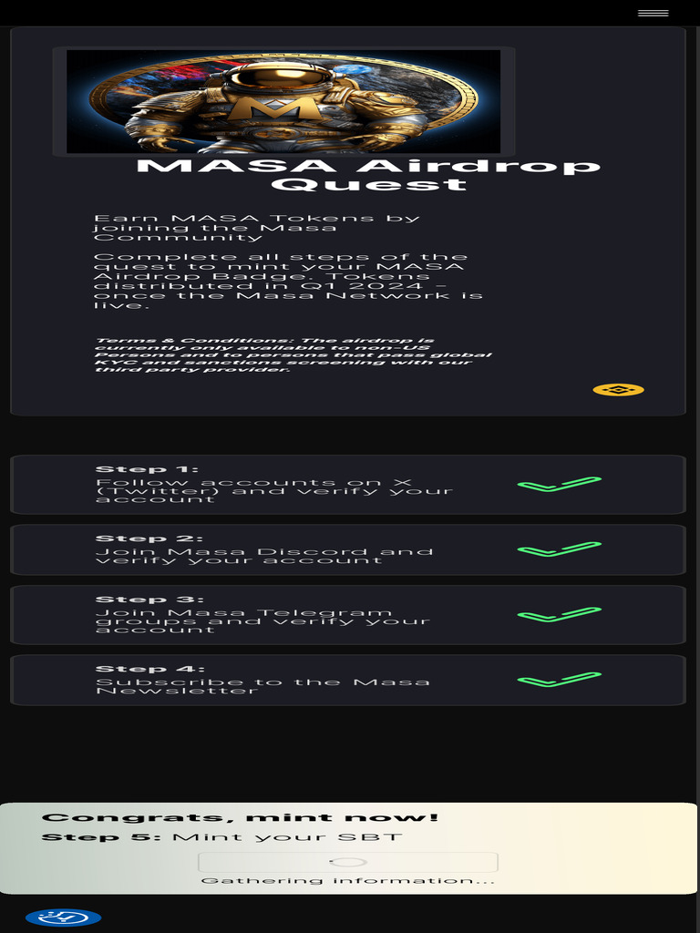 MASA Token Airdrop Quest Guide | PDF