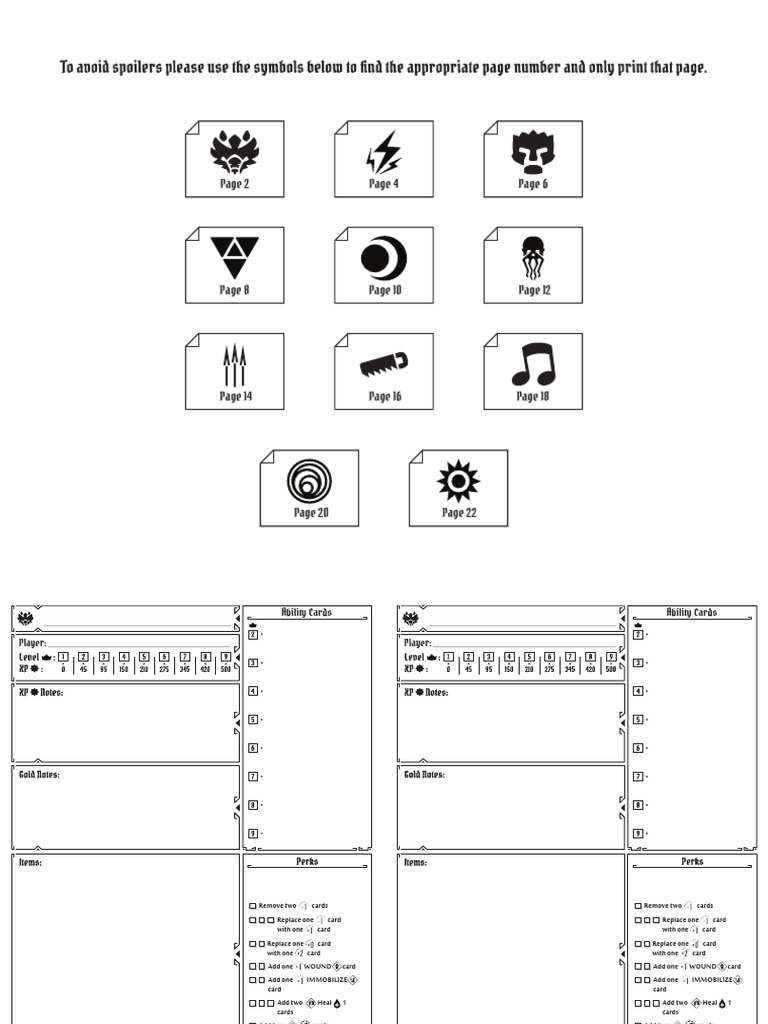 Locked CharacterSheets Front&Back | PDF