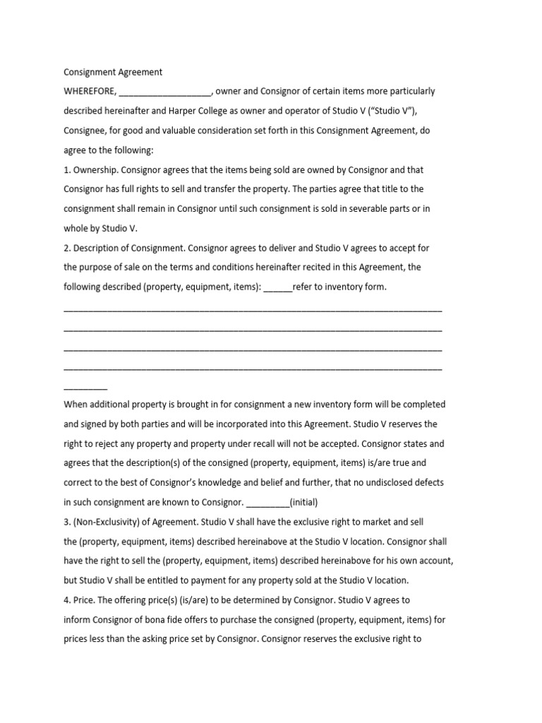 Consignment Agreement | PDF | Private Law
