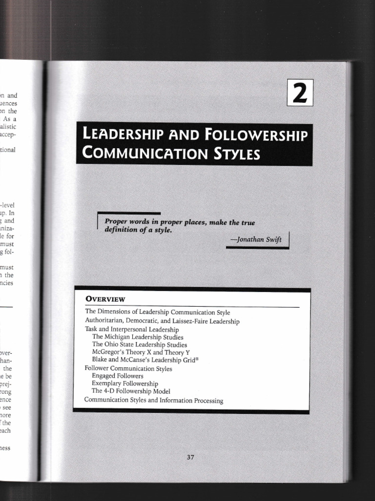 Hackman and Johnson CH 2 | PDF | Leadership | Communication