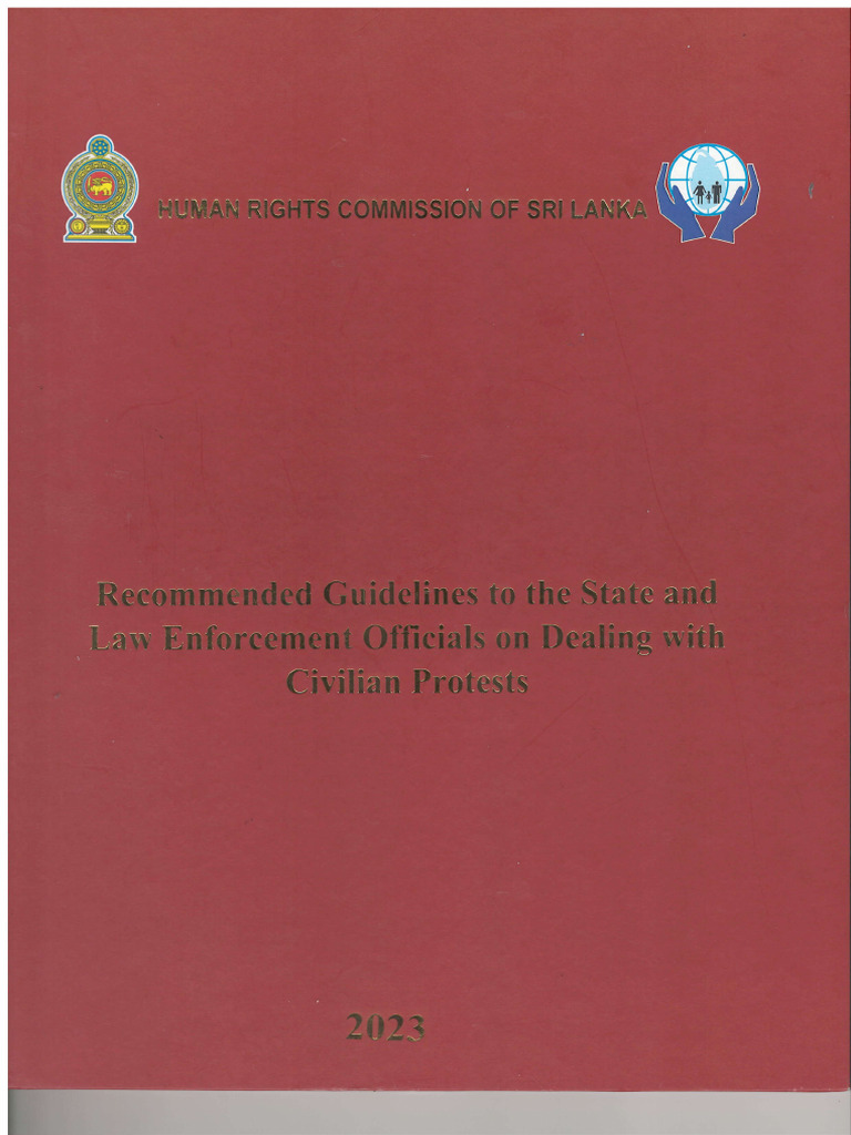 Recommended Guidelines To The State and Law Enforcement Officials On ...