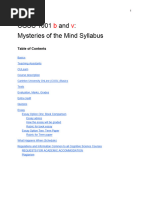 CGSC 1001: Mysteries of the Mind Syllabus | PDF | Essays | Cognitive ...