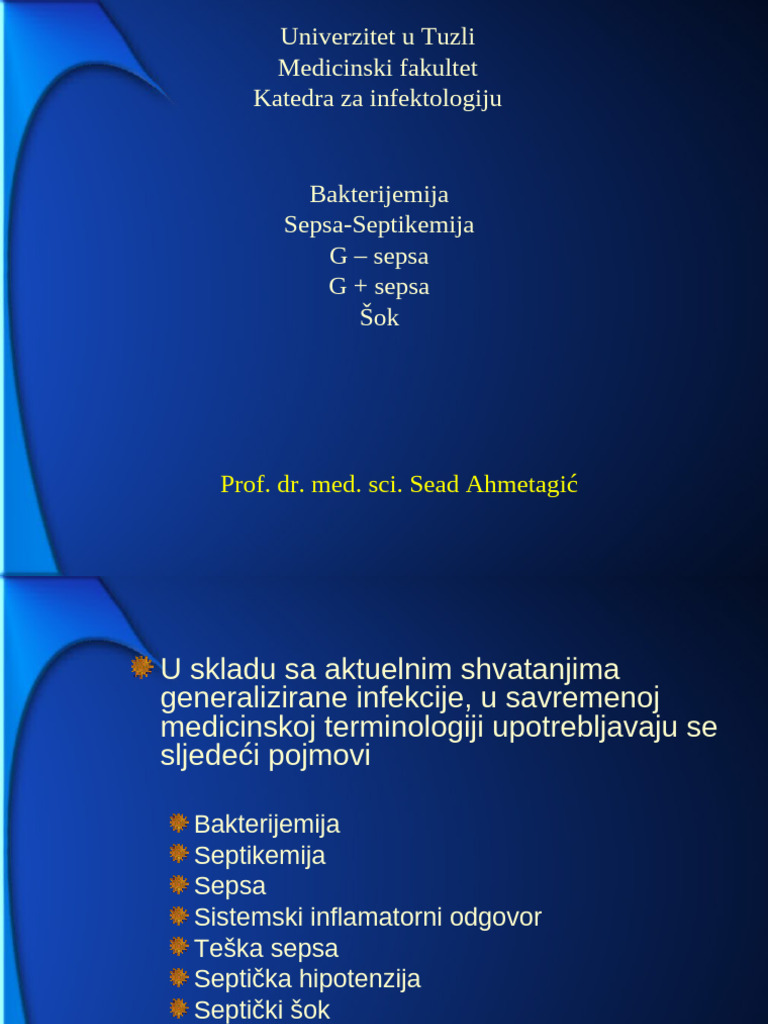 2. Bakterijemija, sepsa | PDF