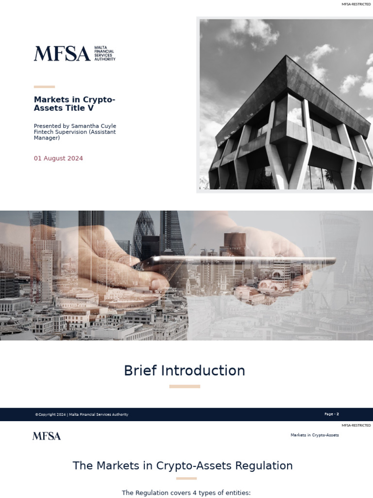 MiCA Title V Training | PDF | Cryptocurrency | Copyright