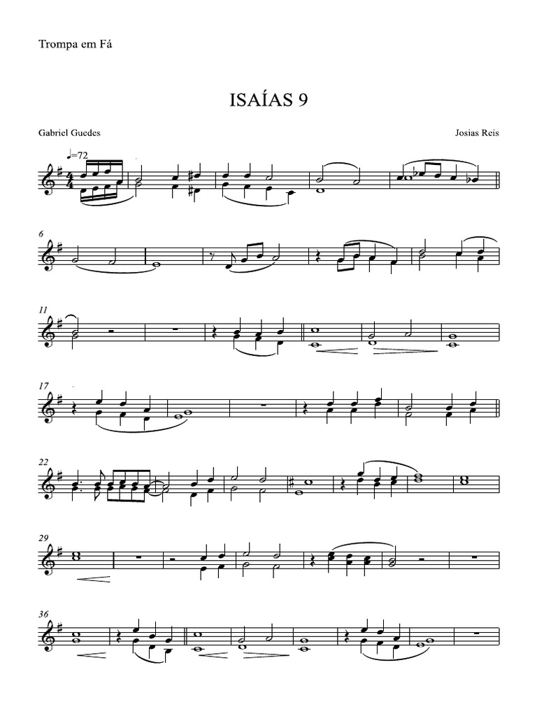 Isaias 9 Sax Trompa | PDF