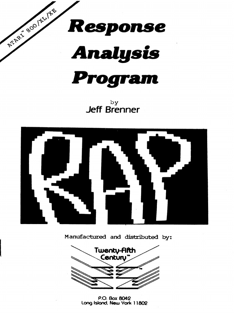 RAP_Response_Analysis_Program_Twenty_Fifth_Century | PDF
