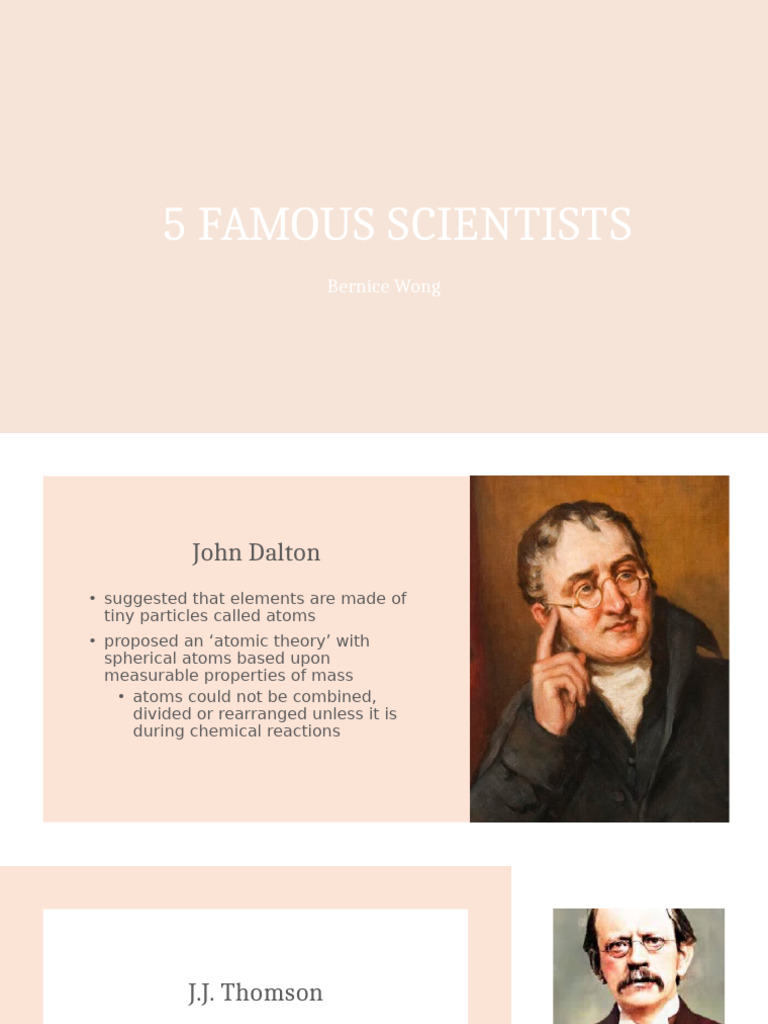 5 Famous Scientists Presentation | PDF