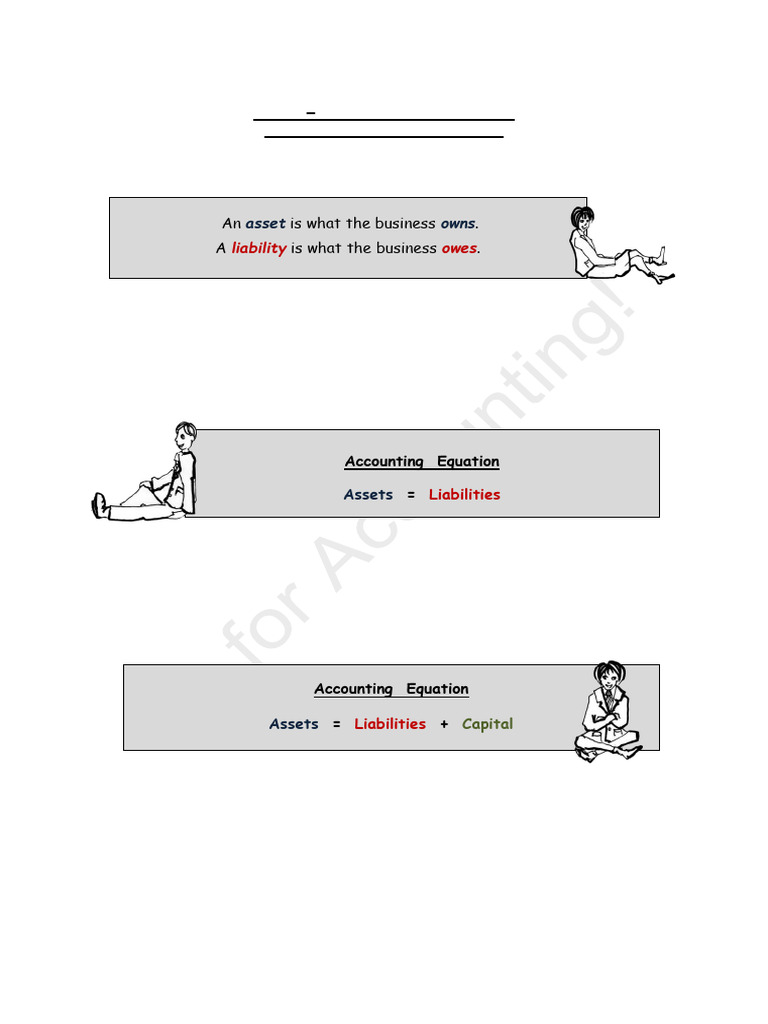 Accounting Equation & Double Entry Guide | PDF | Debits And Credits ...