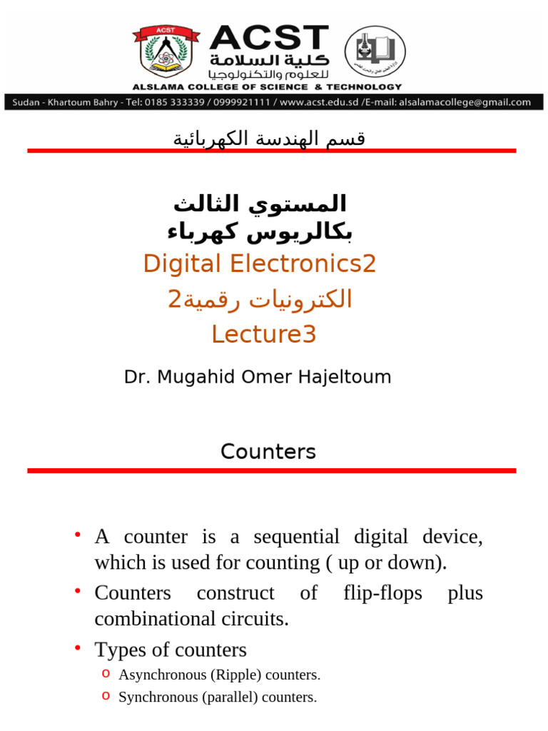 Asynchronous and Synchronous Counters | PDF | Electronic Engineering | Digital Electronics
