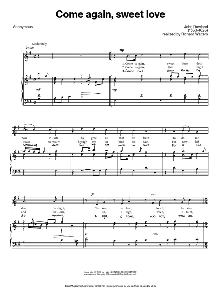 Come again, sweet love | PDF