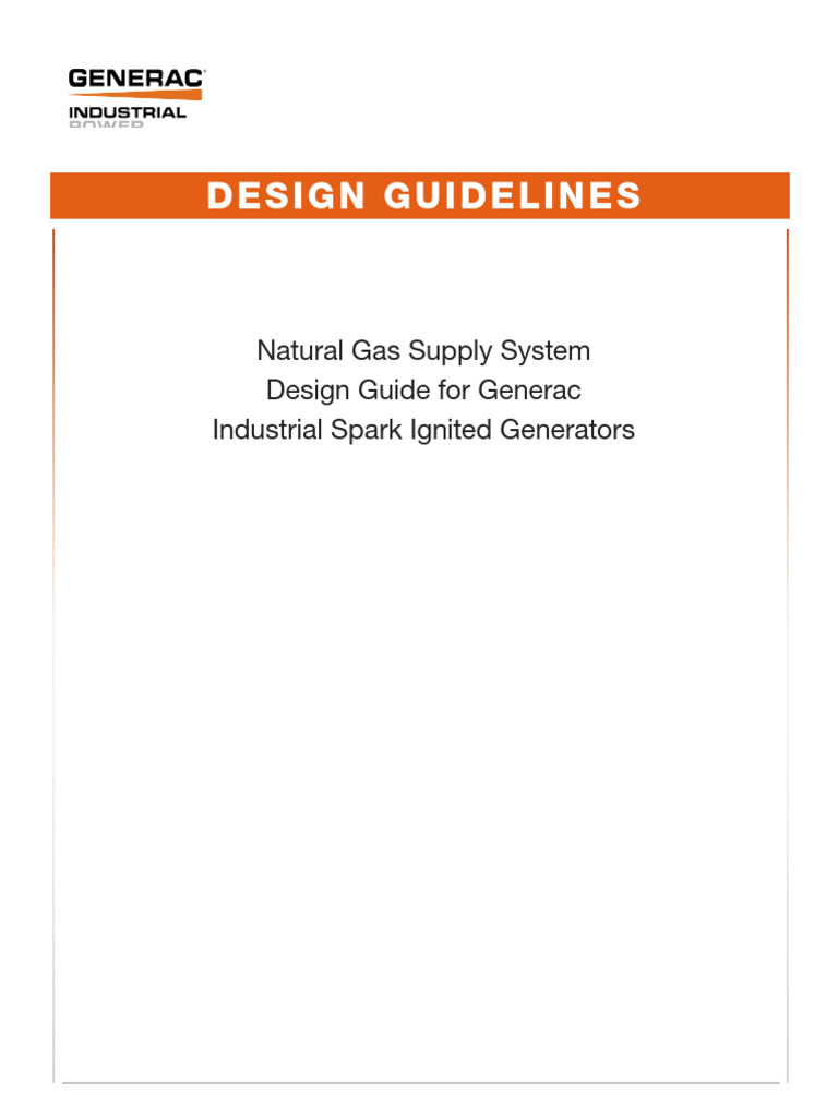 Natural Gas Design Guide for Generators | PDF | Valve | Pipe (Fluid ...