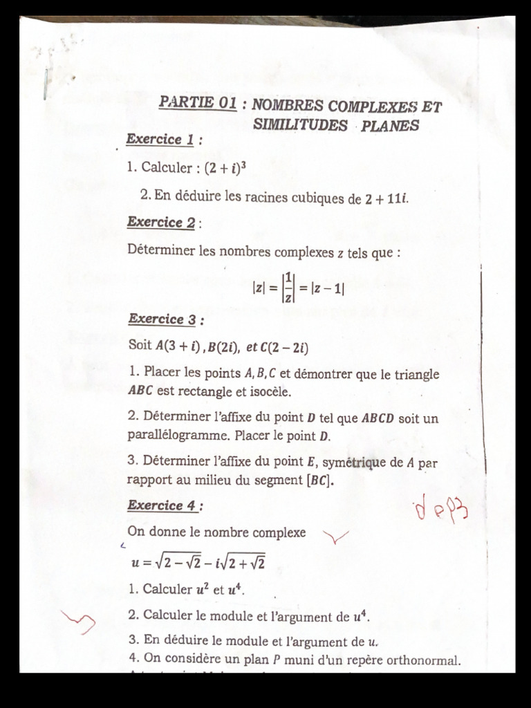 Nombres Complexes Et Similitudes Pdf