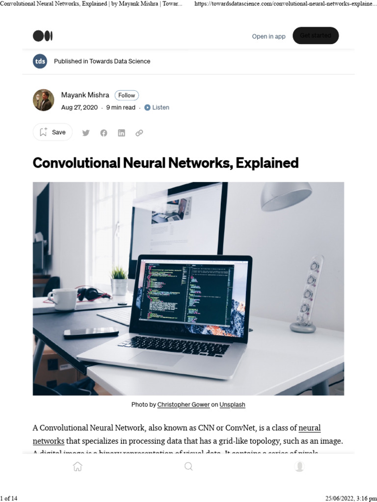Convolutional Neural Networks, Explained by Mayank Mishra Towards Data ...