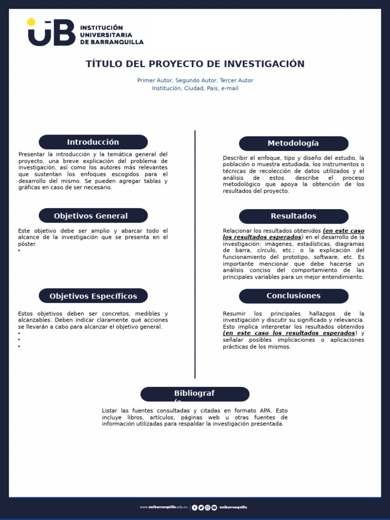 Formato Poster Iub | PDF | Estadísticas | Informática