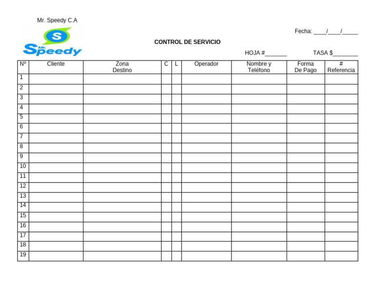 Control de Servicio de Envíos | PDF