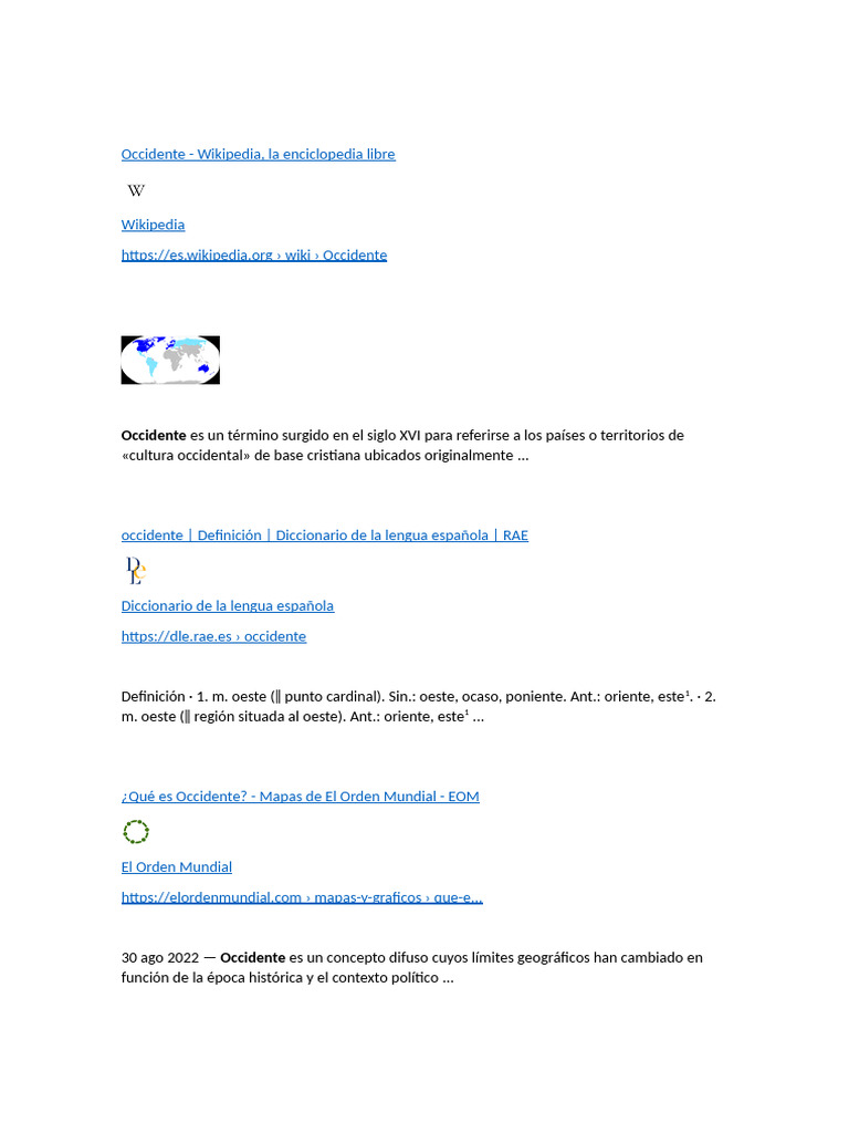 Definición y contexto de Occidente | PDF | Mundo occidental ...