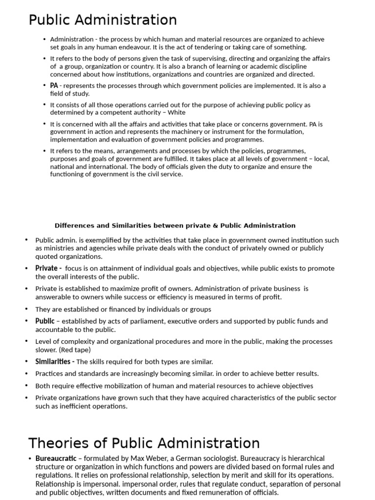 SFS GOV 002 - Public Admininistration | PDF