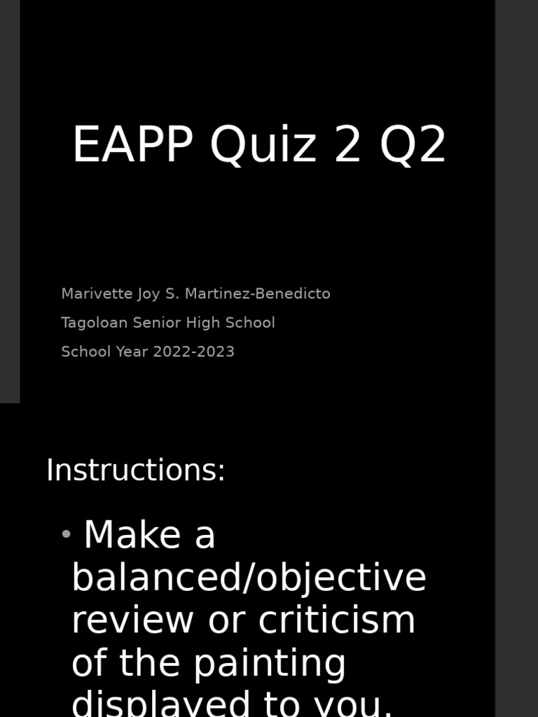 QUIZ-2-EAPP-Critique-with-Answers | PDF | Judas Iscariot | Last Supper