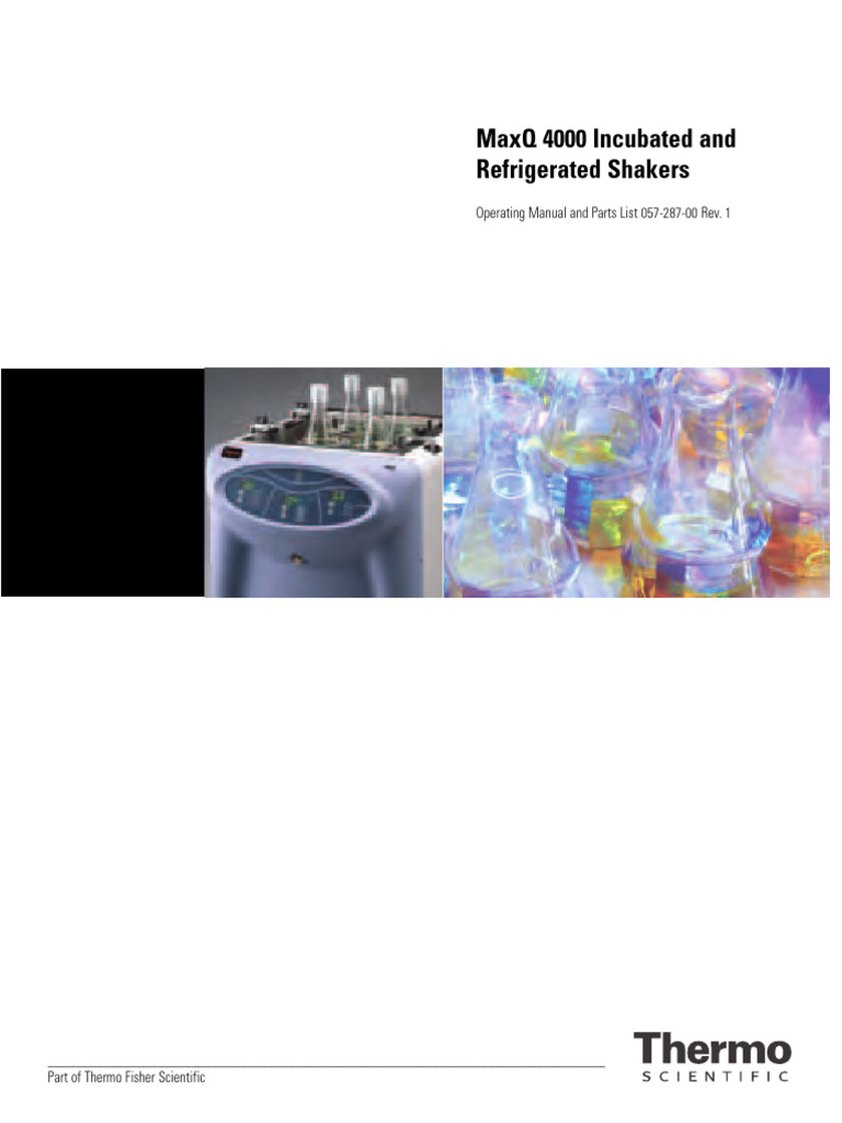 MaxQ 4000 Shakers Manual & Parts | PDF