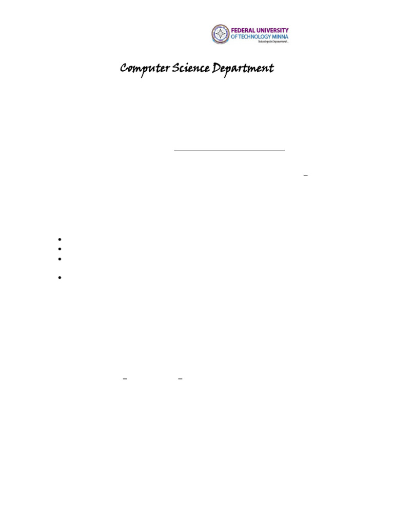 CPT 121 (2022-2023) - CourseOutline | PDF | Algorithms | Lecture