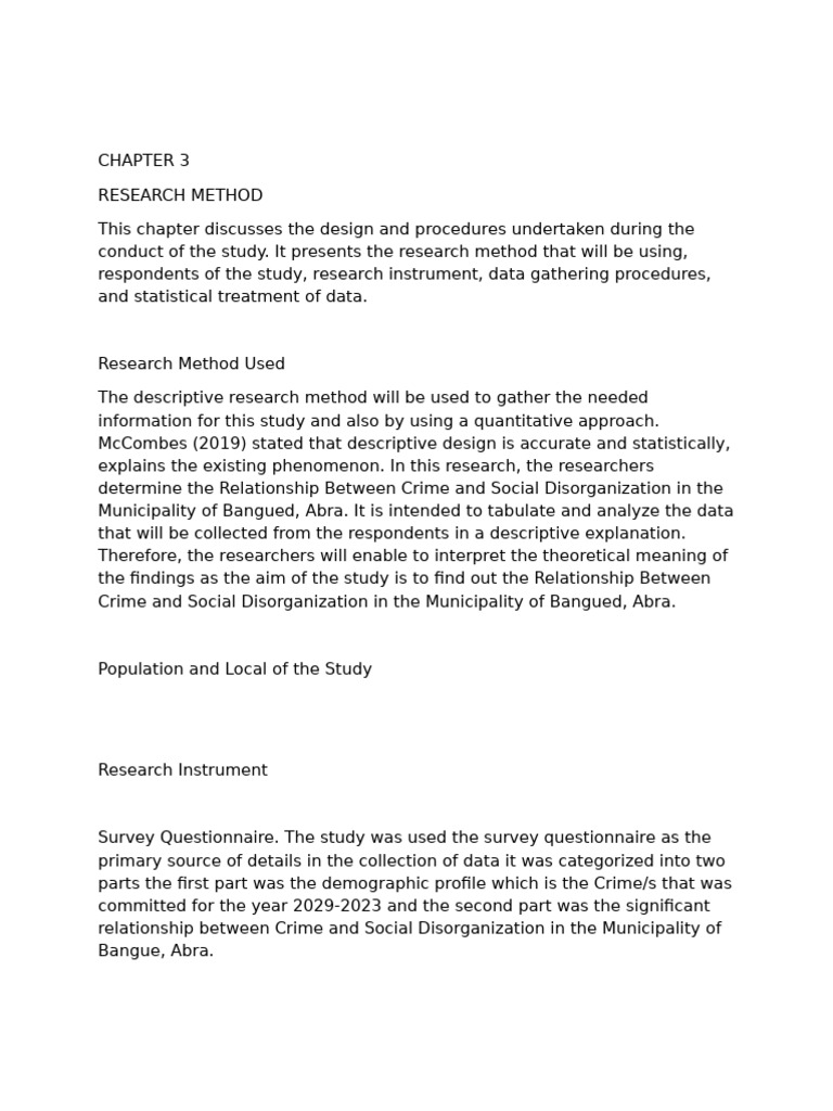 Chapter 3 Crime and Social Disorganization | PDF | Survey Methodology ...