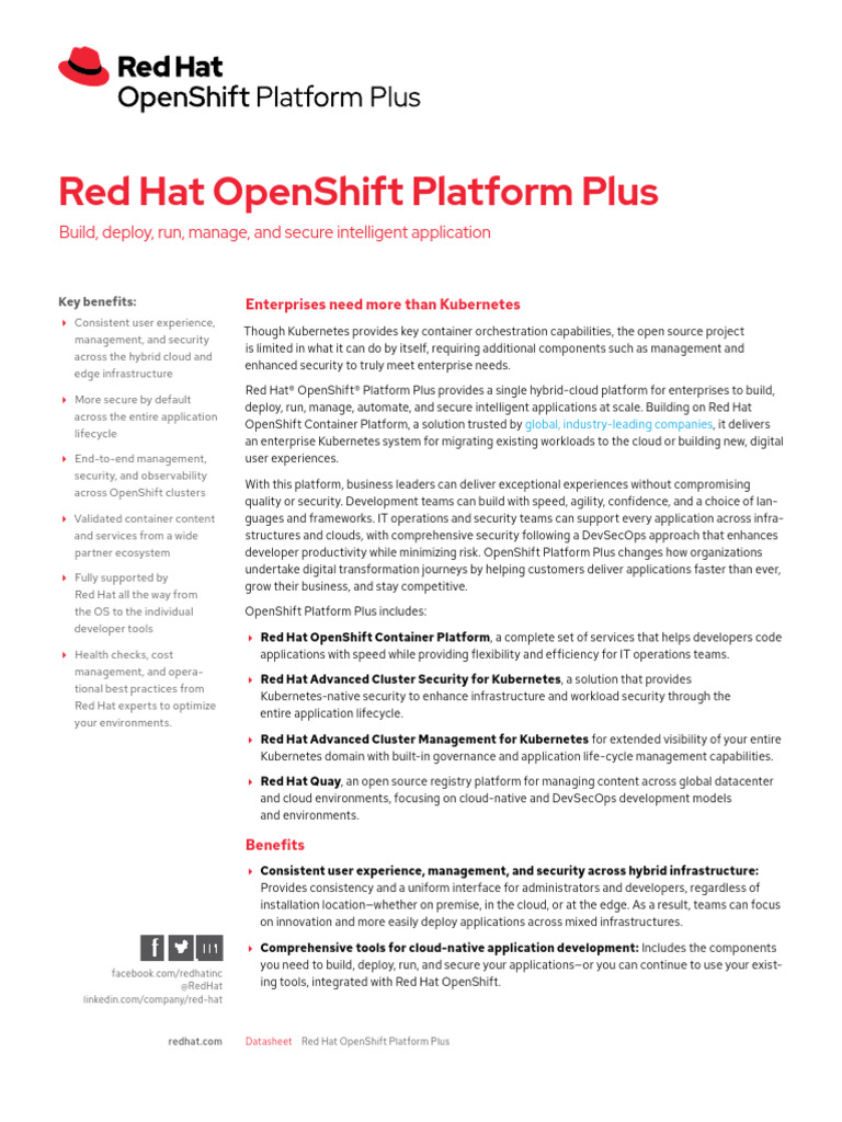 4 CL Openshift Platform Plus | PDF | Cloud Computing | Red Hat