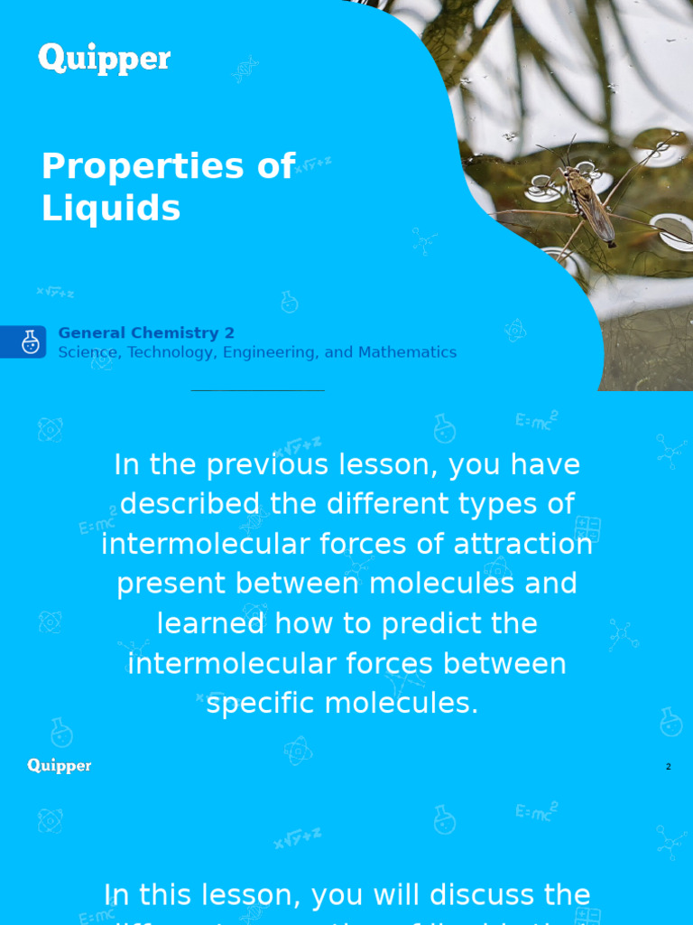 Properties of Liquids and Water | PDF | Liquids | Properties Of Water