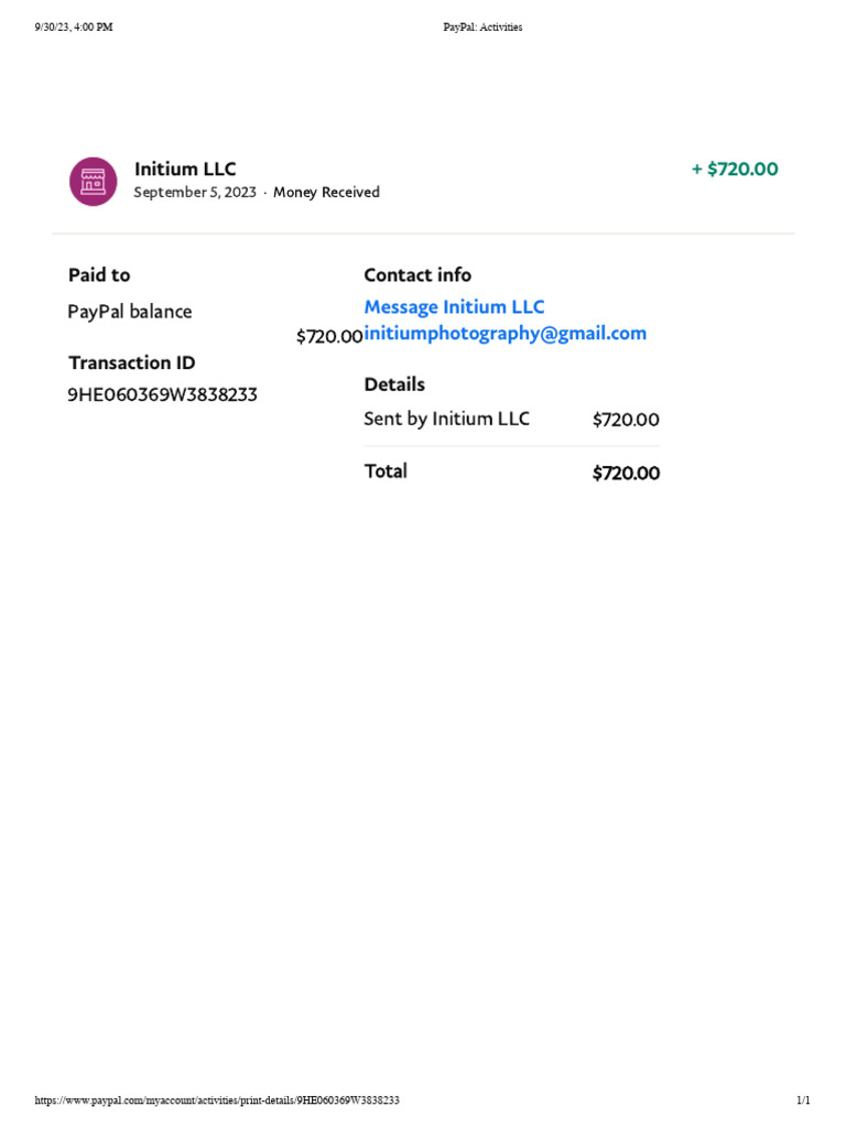 PayPal Activities | PDF