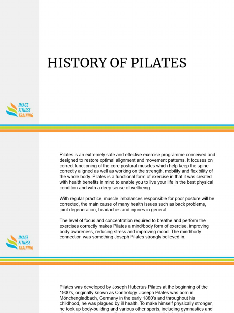 History of Pilates | PDF | Pilates | Physical Fitness