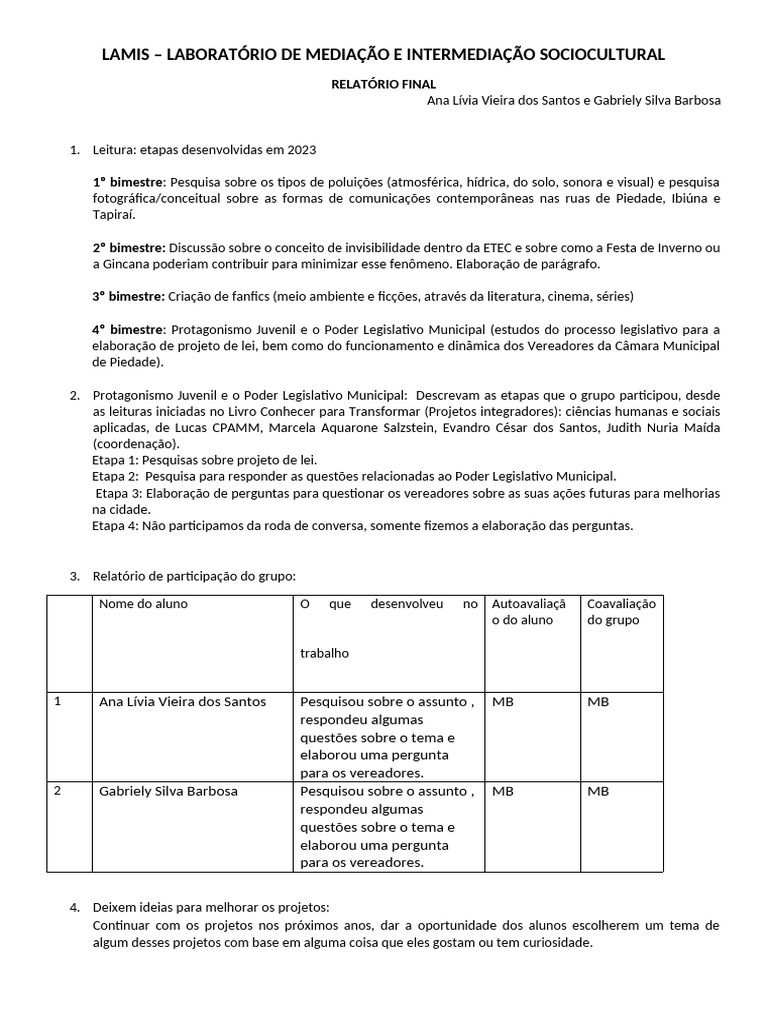 Relatório Lamis | PDF