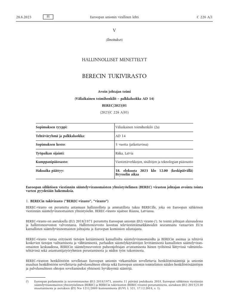 Oj Joc 2023 226 A 0001 Fi TXT | PDF