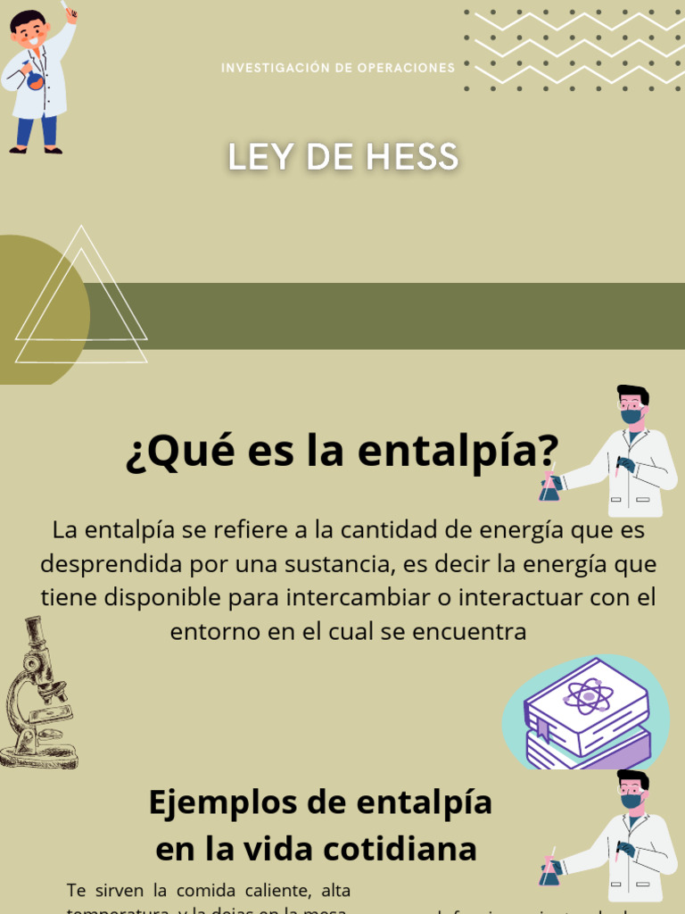Ley de Hess y ejemplos cotidianos | PDF