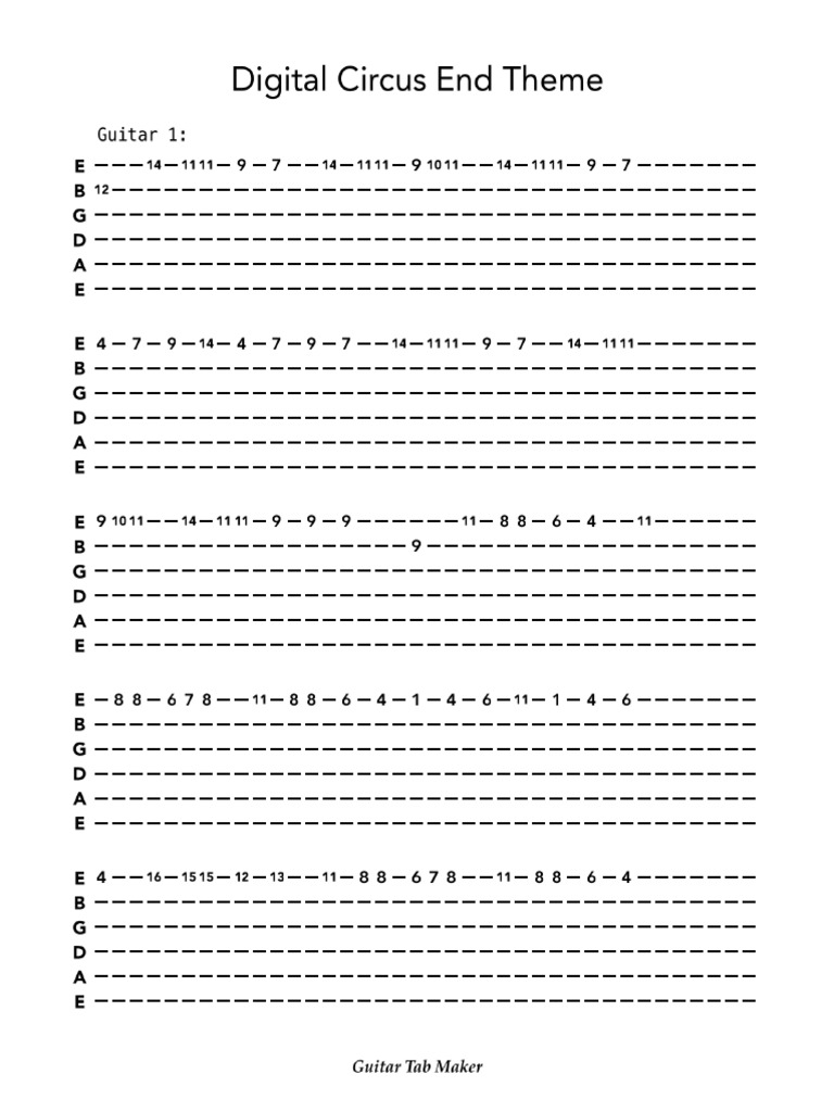 Digital Circus End Theme | PDF