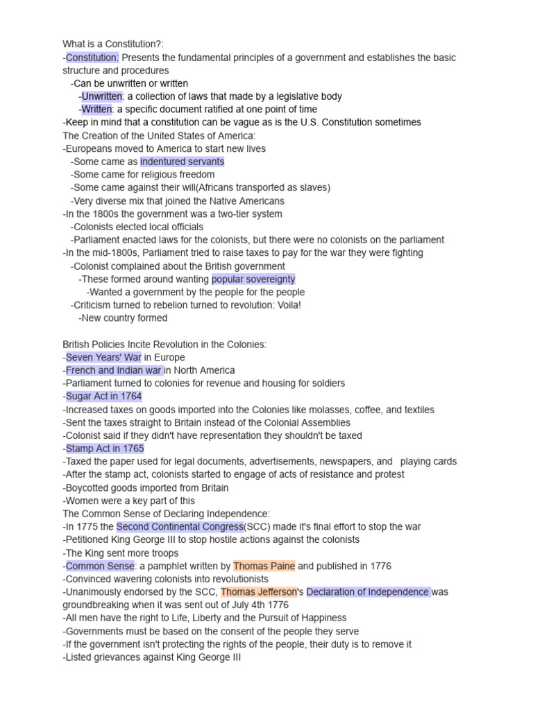 Chapter Two_ the Constitution | PDF | United States Bill Of Rights ...