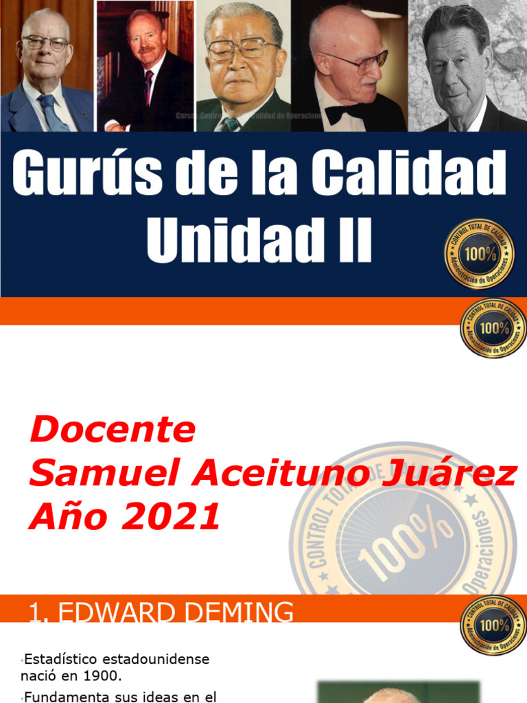 Precursores de La Calidad | PDF