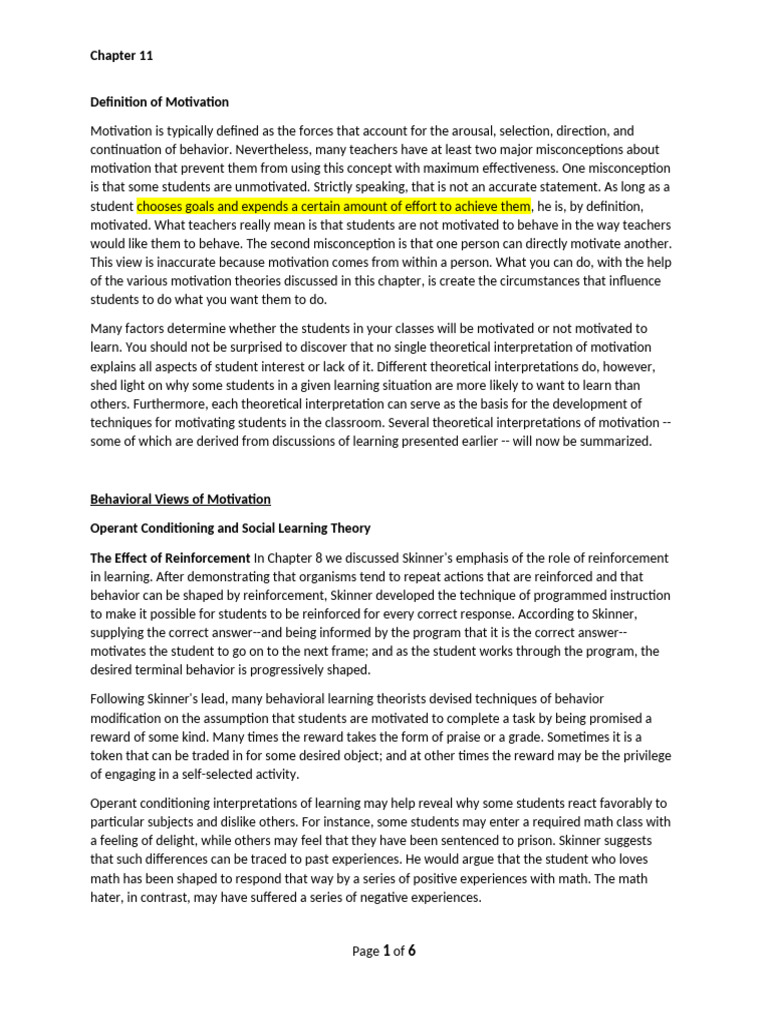 CH 11 STUDY GUIDE | PDF | Self Actualization | Motivation