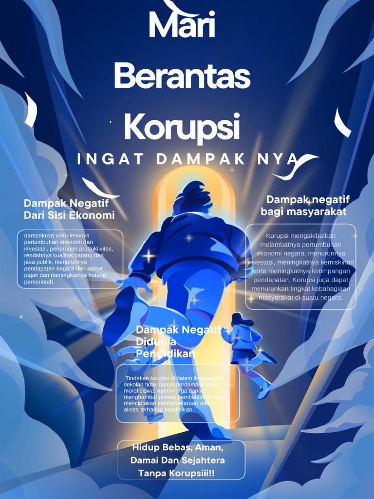 Poster Infografis Bahaya Rokok Ilustratif Biru Dan Putih | PDF