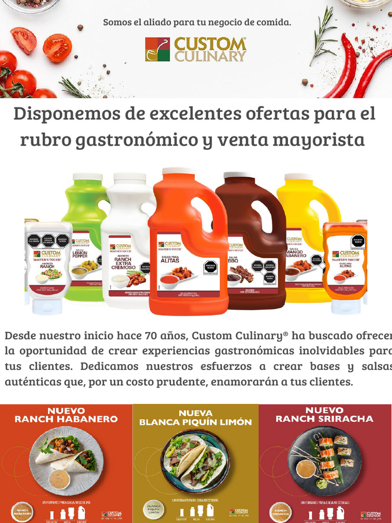 Ofertas en Salsas y Aderezos Gourmet | PDF