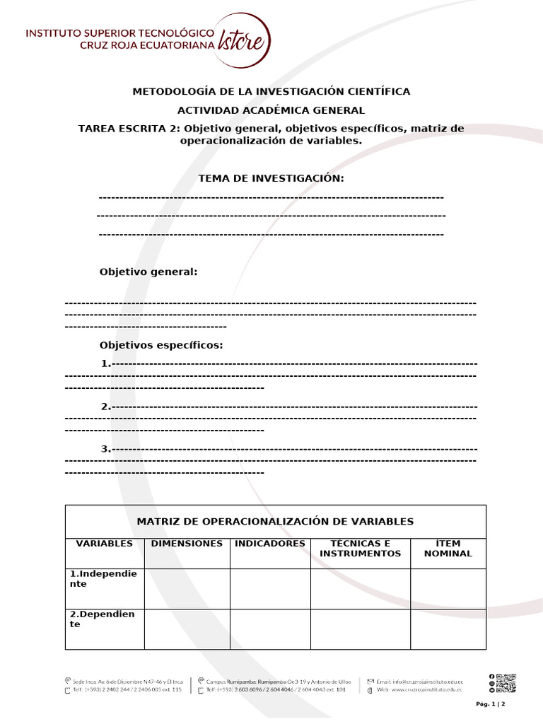 Formato de Presentación Tarea Escrita 2 | PDF
