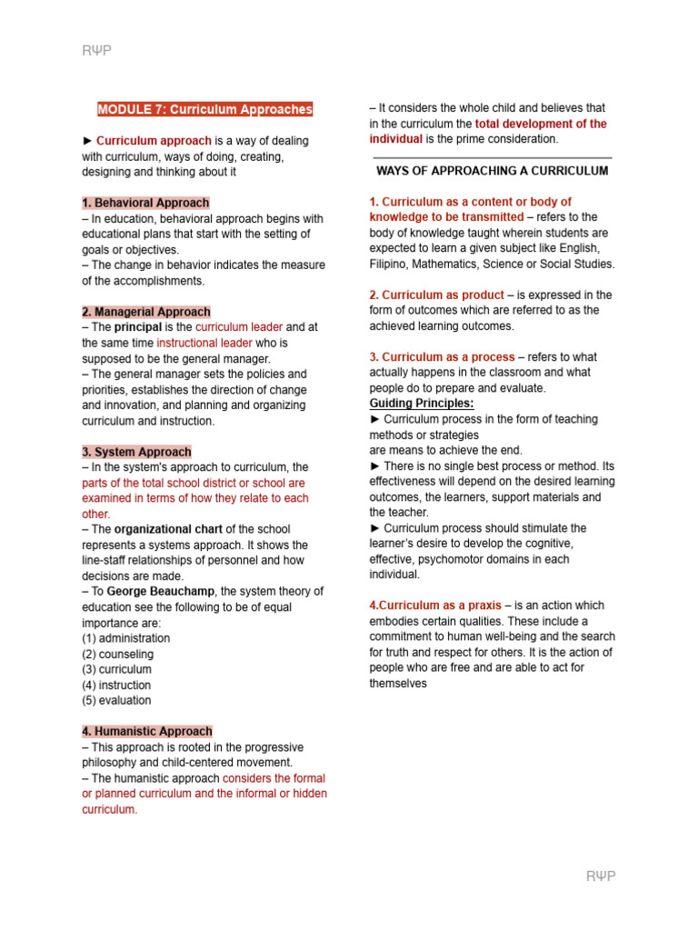 PCK V Module 7 9 Reviewer | PDF | Curriculum | Learning