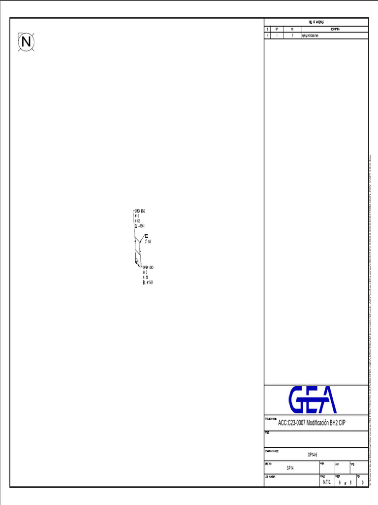 Modificación BH2 CIP SP14-6 Isométrico | PDF
