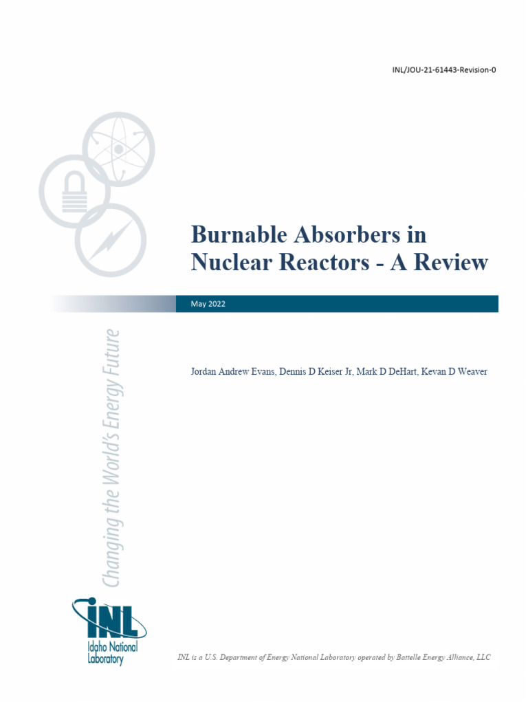 Burnable Absorbers in Nuclear Reactors | PDF | Nuclear Fuel | Nuclear ...