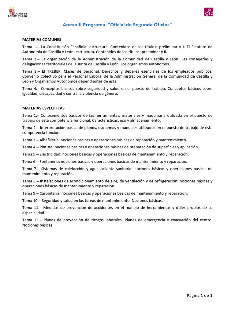 Anexo II Programa, 5 | PDF